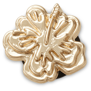 Tiny Gold Hibiscus Jibbitz™ charms - Crocs