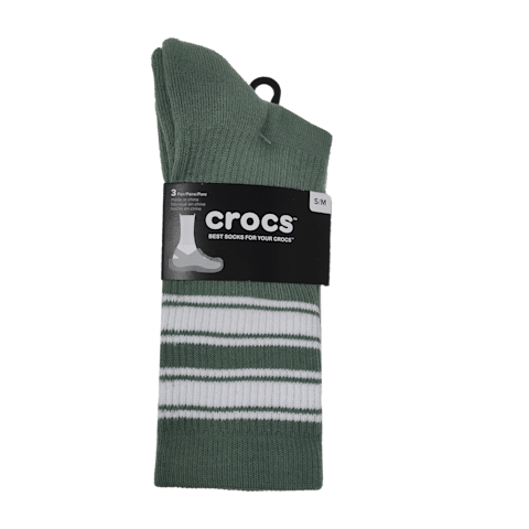 CrocsSocks Crew Double Stripe 3 PK - Crocs