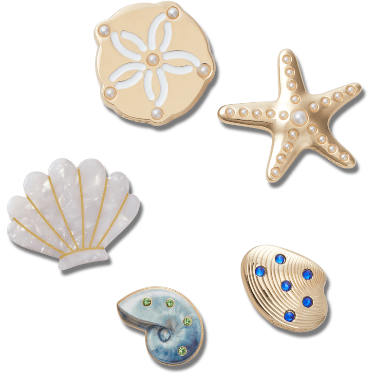 Gold Seashell 5 Pack Jibbitz™ charms - Crocs