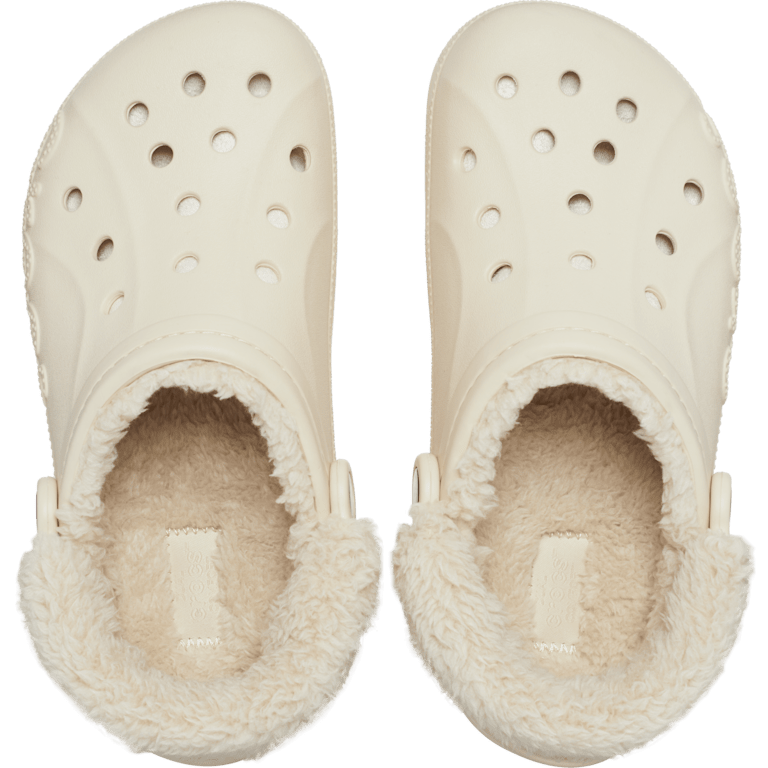 Baya Lined Fuzz-Strap Clog - Crocs