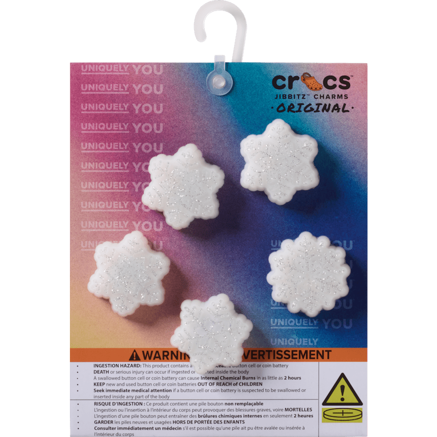 LED Winter Night Snowflake 5 Pack Jibbitz™ charms - Crocs