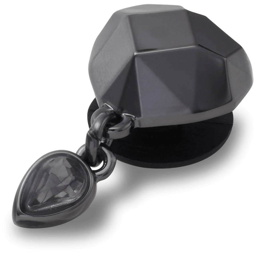 Punk Gunmetal Heart Jibbitz™ charms - Crocs