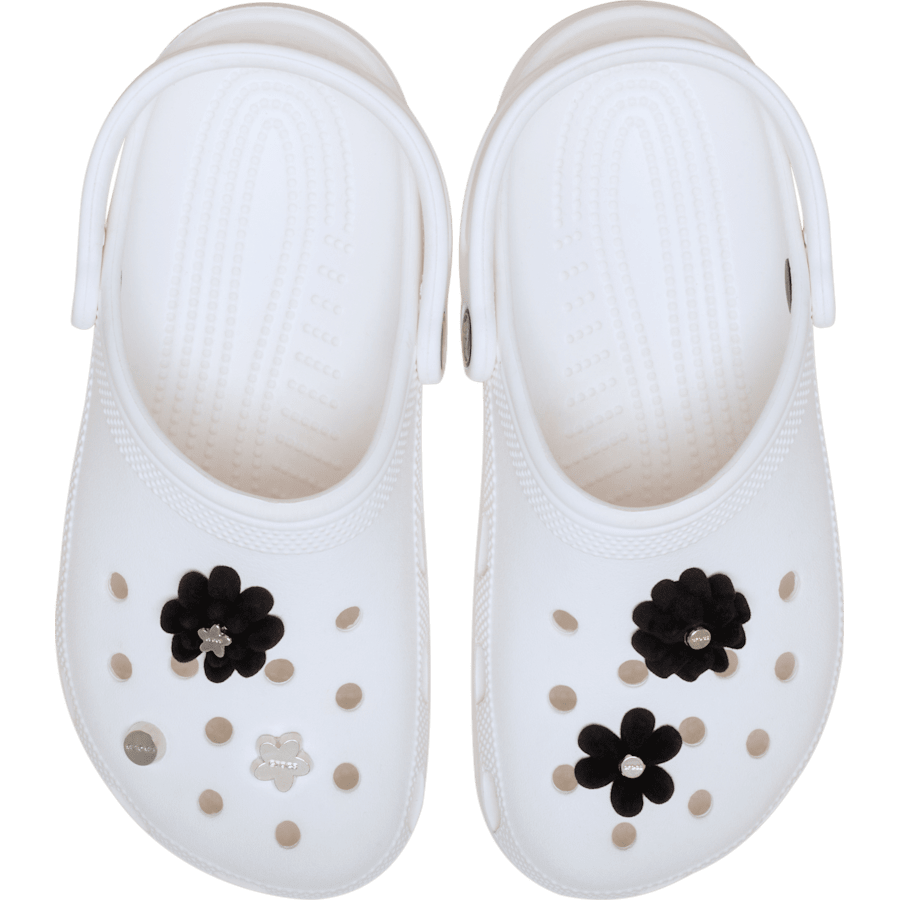 Black Velvet Flower 5 Pack Jibbitz™ charms - Crocs