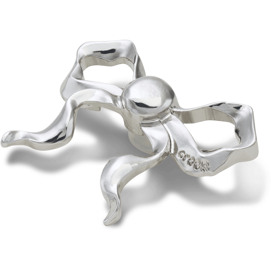 Frilly Silver Bow Jibbitz™ charms - Crocs