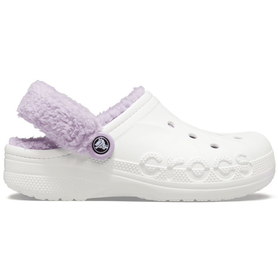 Baya Lined Fuzz-Strap Clog - Crocs