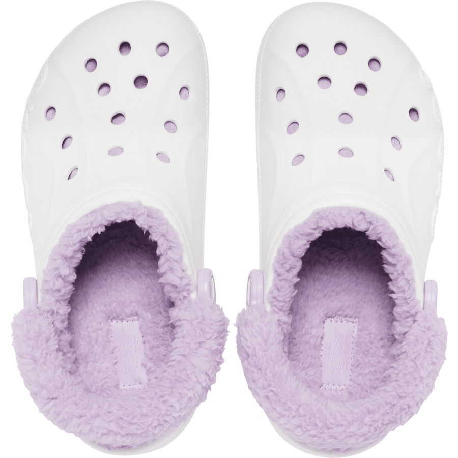 Baya Lined Fuzz-Strap Clog - Crocs