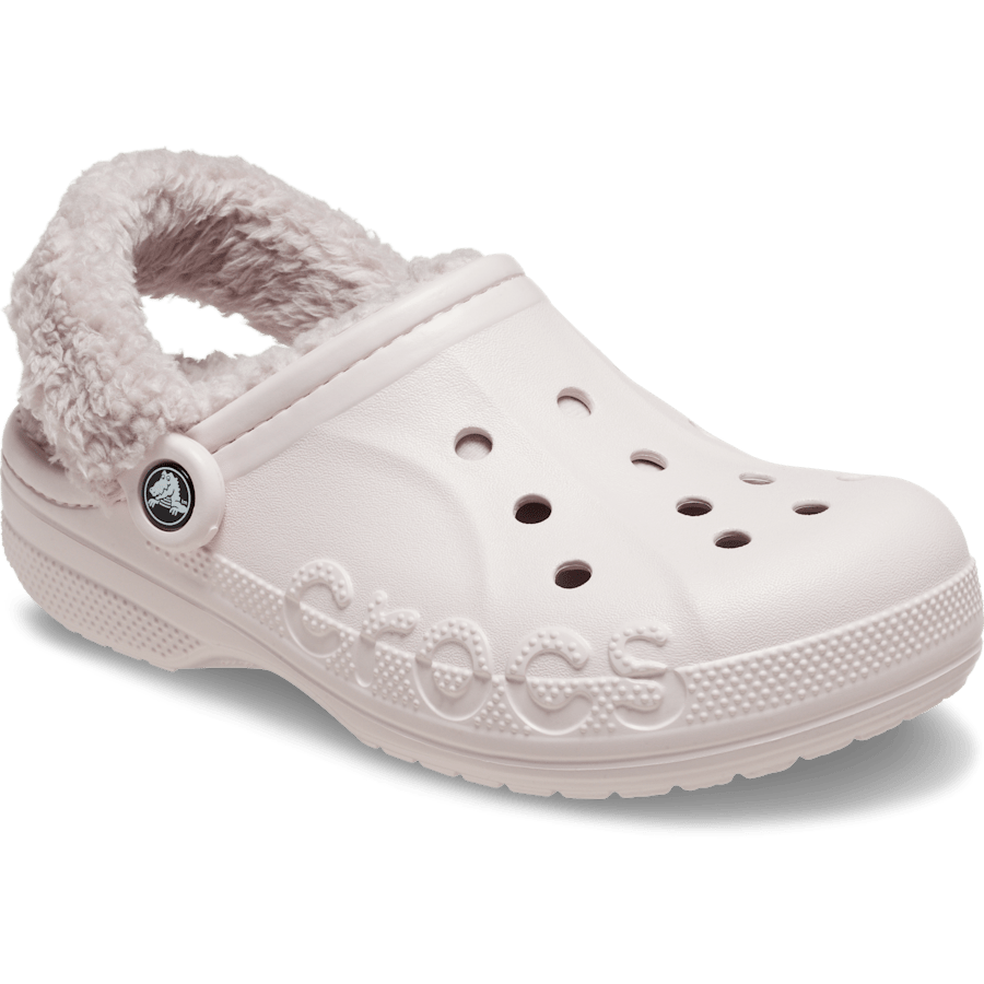 Baya Lined Fuzz-Strap Clog - Crocs