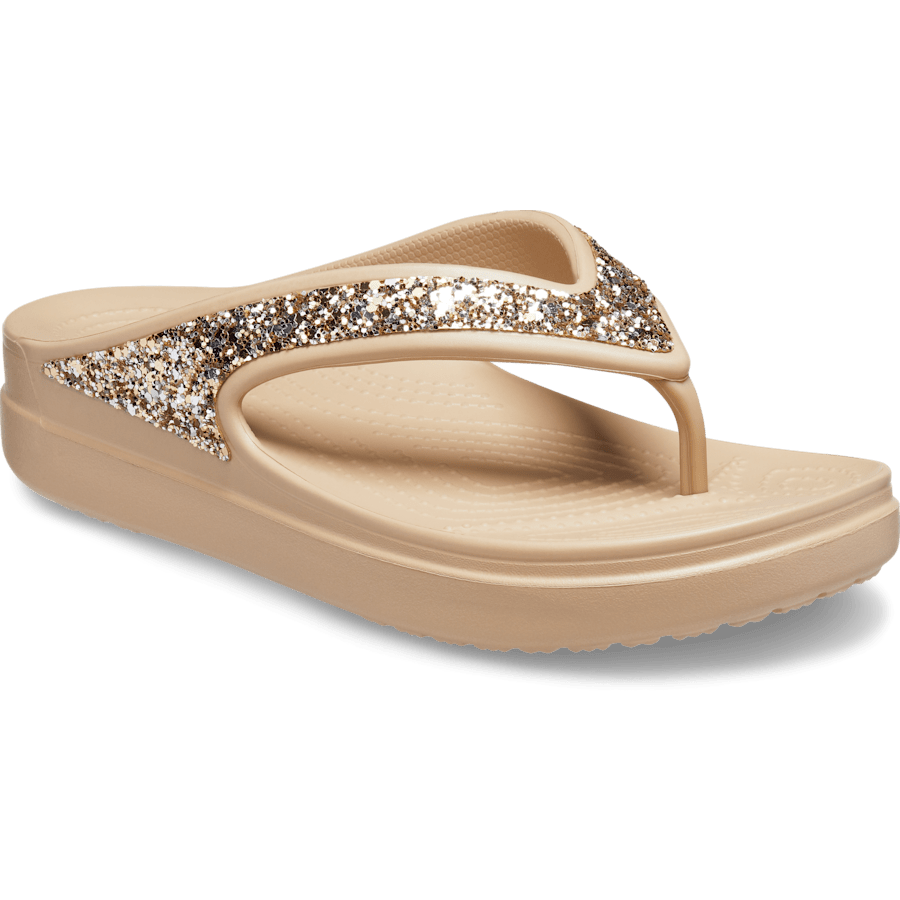 Women's Crocs Sloane Glitter Wedge Flip - Crocs