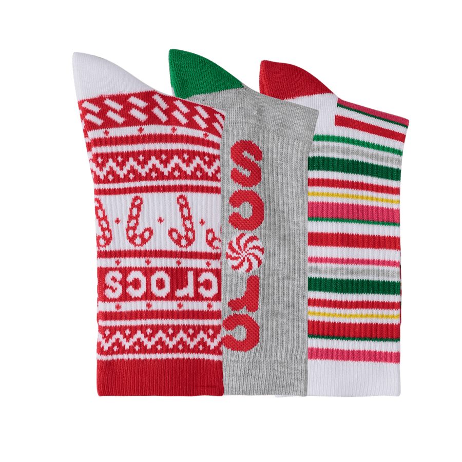 CrocsSocks Candy Cane 3-Pack - Crocs