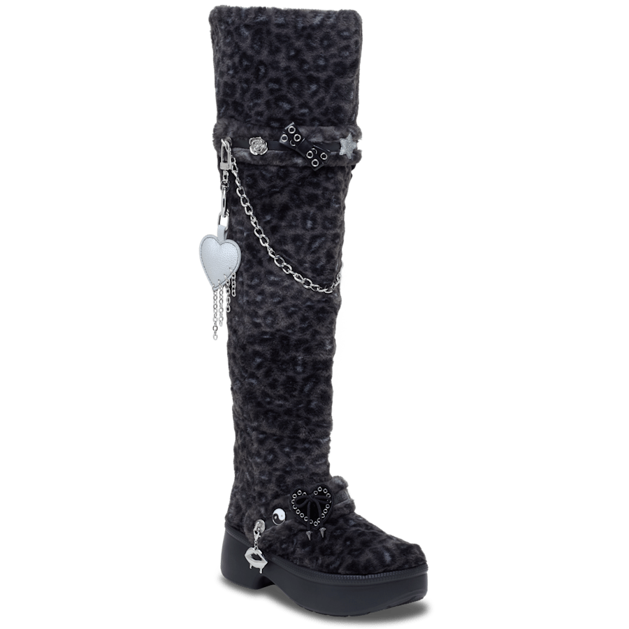 Classic Unfurgettable Leopard Knee High Boot - Crocs