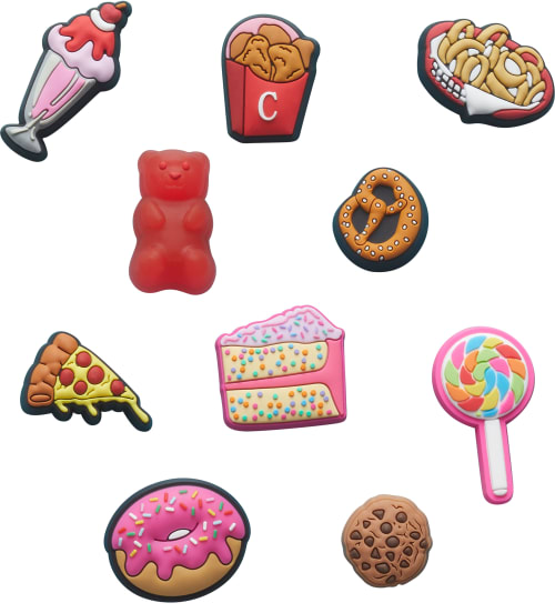 Food Lover 10 Pack Jibbitz Shoe Charm - Crocs