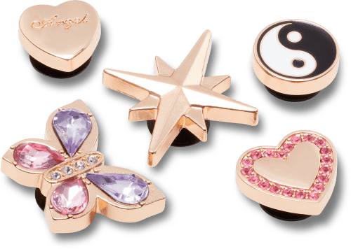 Pink and Gold 5 Pack Jibbitz™ charms - Crocs