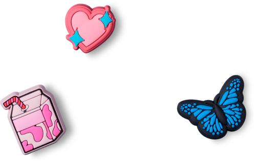 Pink and Blue Pin Backer 3 Pack Jibbitz™ charms - Crocs