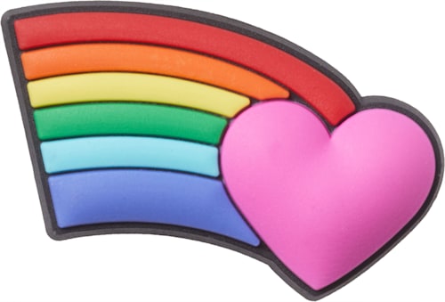 Rainbow with Heart Jibbitz Shoe Charm - Crocs