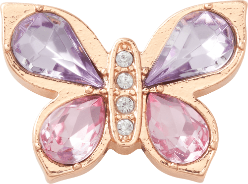 Gold Butterfly with Gem Jibbitz Shoe Charm - Crocs
