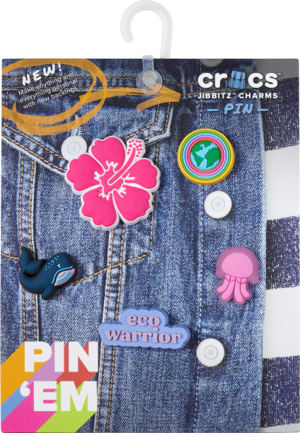 Eco Warrior Pin Backer 5 Pack Jibbitz™ charms - Crocs