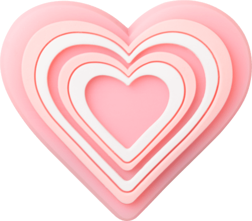 LED Pink Heart Jibbitz Shoe Charm - Crocs