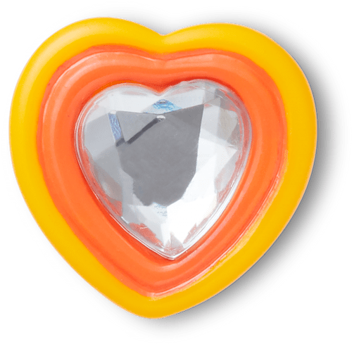 Yellow Orange Heart Gem Jibbitz™ charms - Crocs