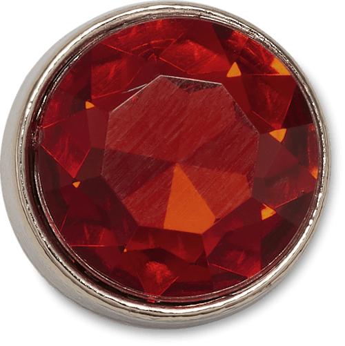 Dark Pink Circle Gem Jibbitz Shoe Charm - Crocs