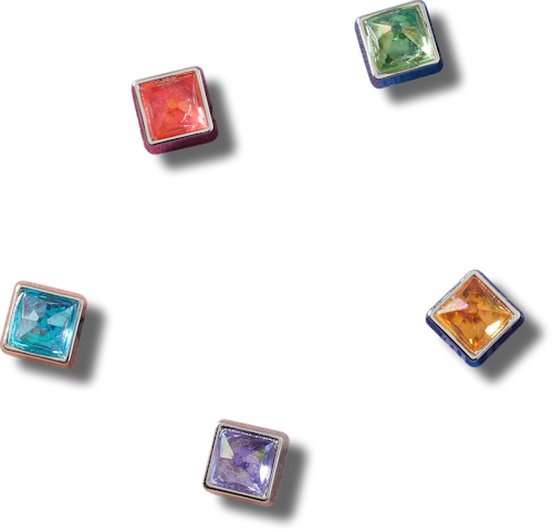 Triangle Gem 5 Pack Jibbitz Shoe Charm - Crocs