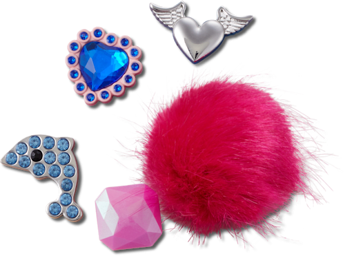 Purple and Gem 5 Pack Jibbitz™ charms - Crocs