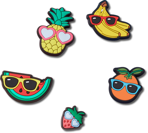 Cute Fruit with Sunnies 5 Pack Jibbitz Shoe Charm - Crocs