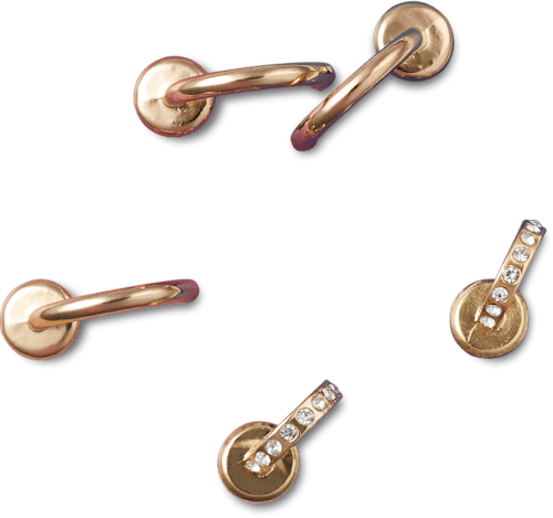 Summer Nostalgia Gold Ring 5 Pack Jibbitz™ charms - Crocs