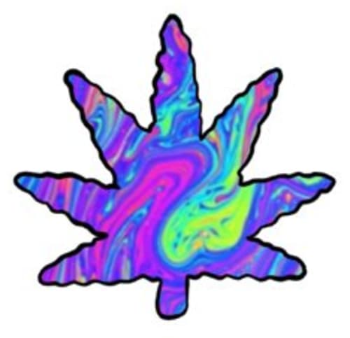 Psychedelic Hemp Leaf Jibbitz Shoe Charm - Crocs