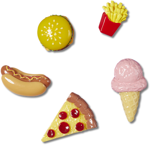 Mini 3D Food 5 Pack Jibbitz Shoe Charm - Crocs