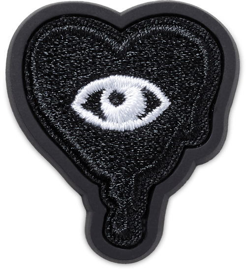 Dripping Black Heart Patch Jibbitz™ charms - Crocs