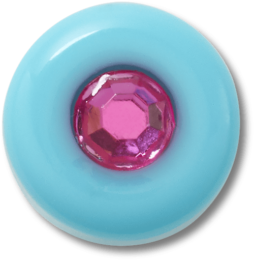 Teal Circle Gem Jibbitz™ charms - Crocs