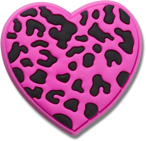Purple Cheetah Print Heart Jibbitz™ charms - Crocs
