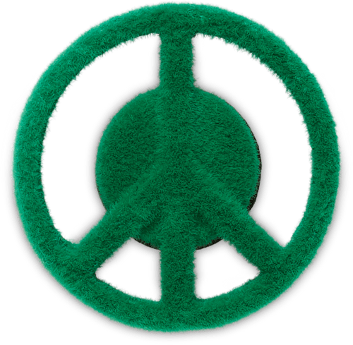 Grass Textured Peace Sign Jibbitz™ charms - Crocs