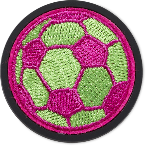 Neon Soccer Ball Varsity Patch Jibbitz™ charms - Crocs