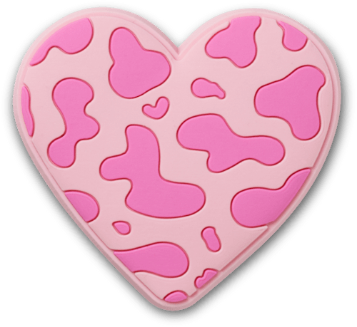 Pink Tonal Print Heart Jibbitz™ charms - Crocs