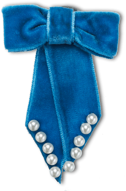 Blue Velvet Bow With Pearls Jibbitz™ charms - Crocs