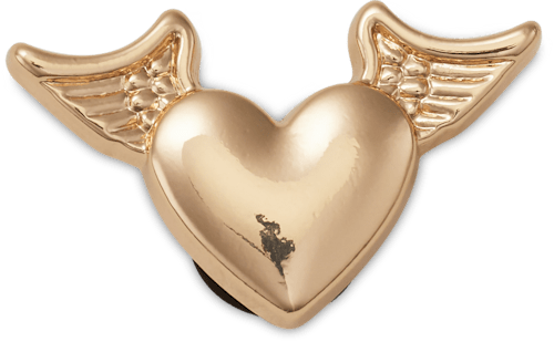 Gold Heart with Wings Jibbitz™ charms - Crocs