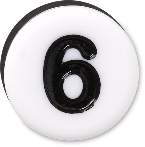 Tiny Friendship Number Six Jibbitz™ charms - Crocs