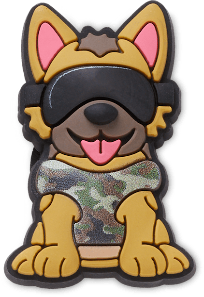 Military German Shepard Pup Jibbitz™ charms - Crocs
