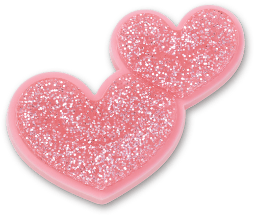 Glitter Heart Trio Jibbitz™ charms - Crocs