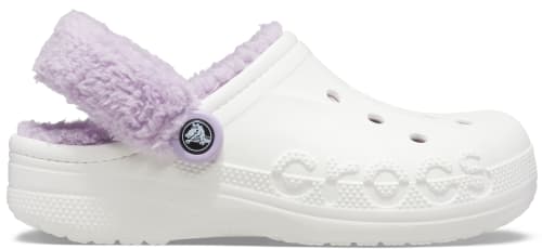 Baya Lined Fuzz-Strap Clog - Crocs
