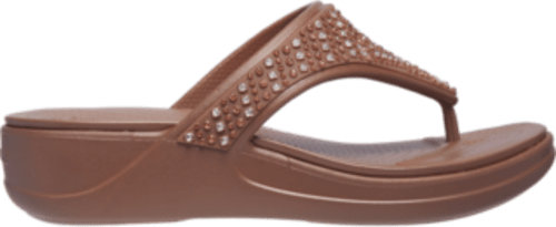 Women's Crocs Monterey Shimmer Wedge Flip - Crocs