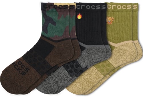 Crocs Socks Adult Quarter Graphic 3-Pack - Crocs