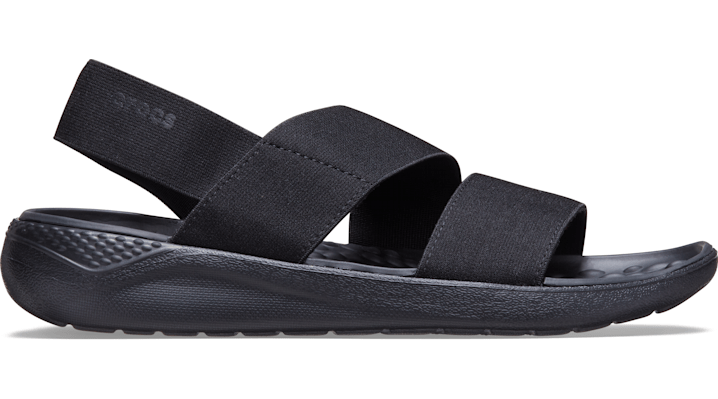 Crocs Women's Literide™ Stretch Sandal In Black/black | ModeSens