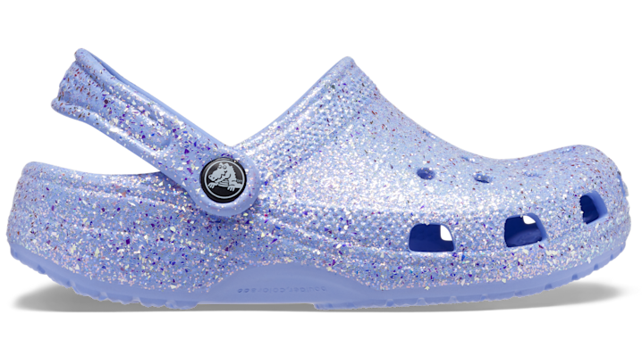 Crocs Kids' Classic Glitter Clog In Moon Jelly | ModeSens