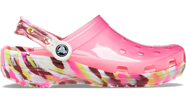 Crocs Classic Translucent Marbled Clog In Fuchsia Fun/multi | ModeSens