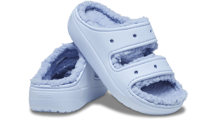 Crocs Classic Cozzzy Sandals Unisex Blue Calcite