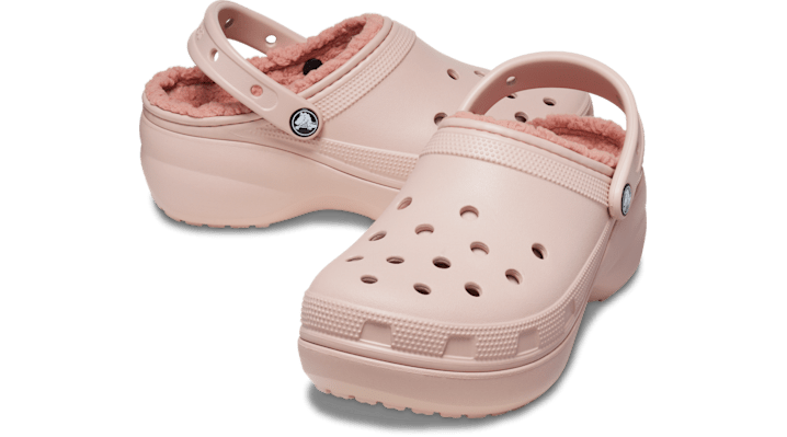 Crocs | Women | Classic Platform Lined | Clogs | Pink Clay