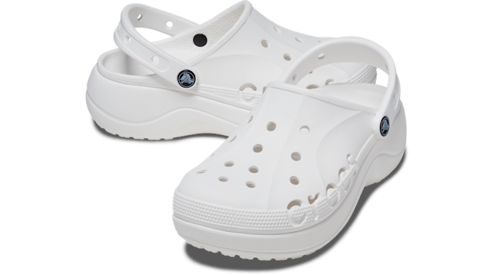 Crocs Baya Platform Clogs Women White