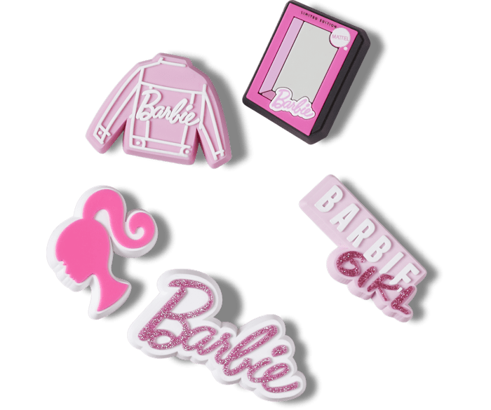 Barbie Pink 5 Pack Jibbitz Shoe Charm - Crocs